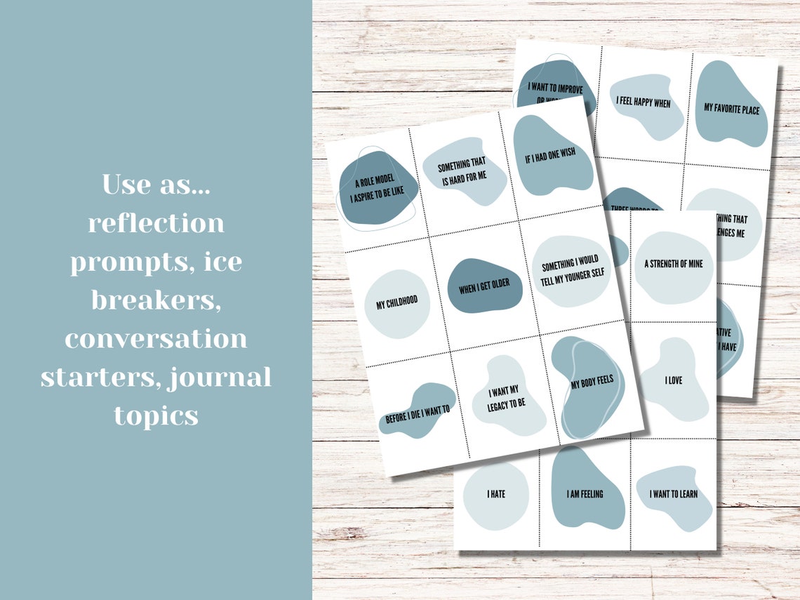 Reflection Cards | Mental Wellness Prompts | Provoke Deep Thinking ...