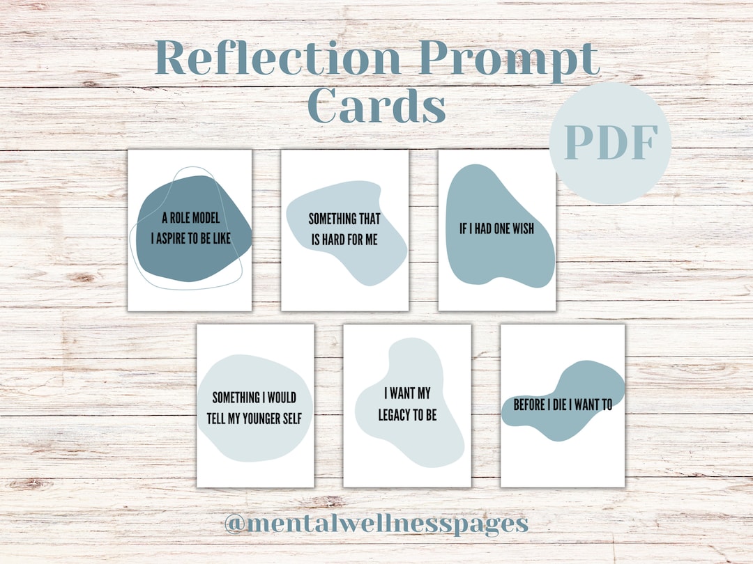 Reflection Cards | Mental Wellness Prompts | Provoke Deep Thinking ...