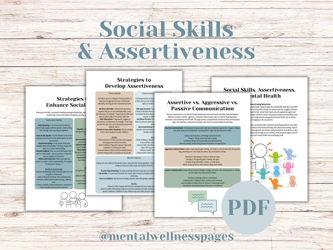 Assertive Communication Worksheets, Social Skills, Communication Styles ...