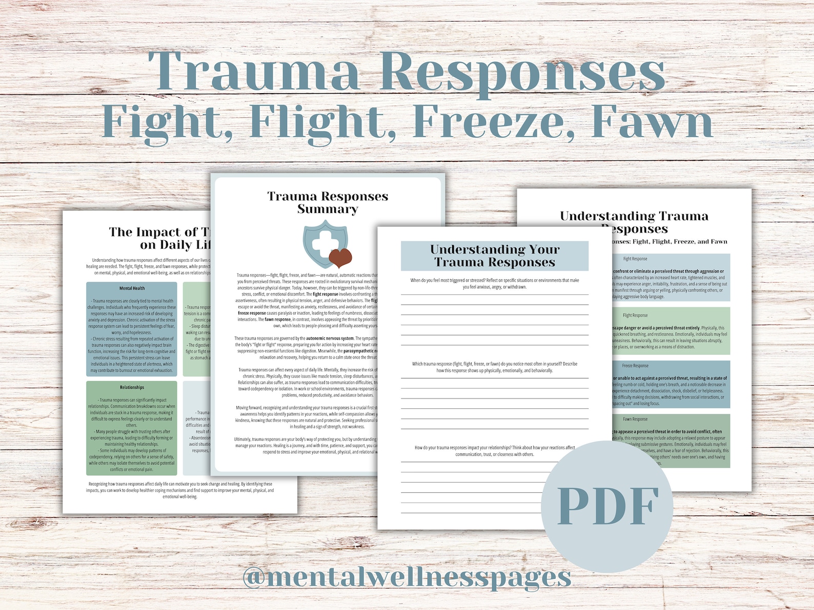 Trauma Responses, Fight Flight Freeze Fawn, Understand & Unpack Trauma ...