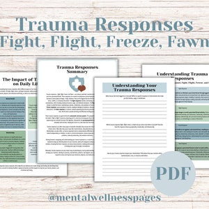 Trauma Responses, Fight Flight Freeze Fawn, Understand & Unpack Trauma ...