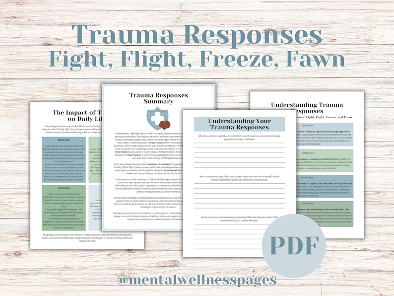 Trauma Responses, Fight Flight Freeze Fawn, Understand & Unpack Trauma ...