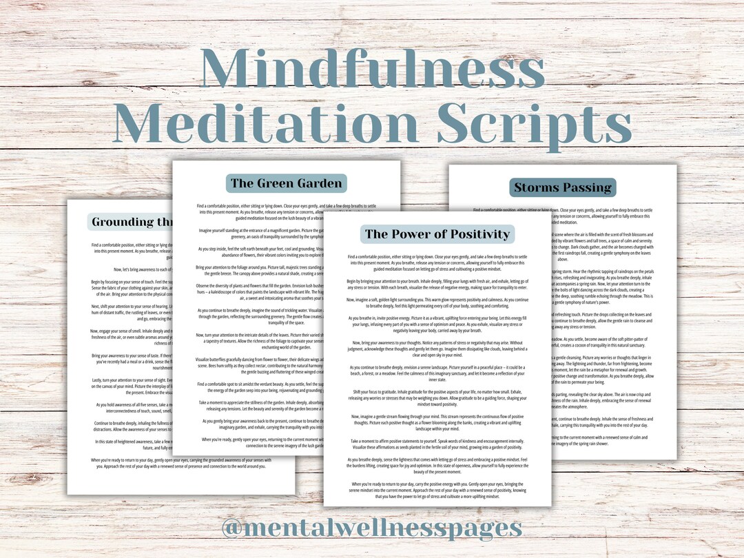 Mindfulness Meditation Scripts Grounding Technique Body Scan ...