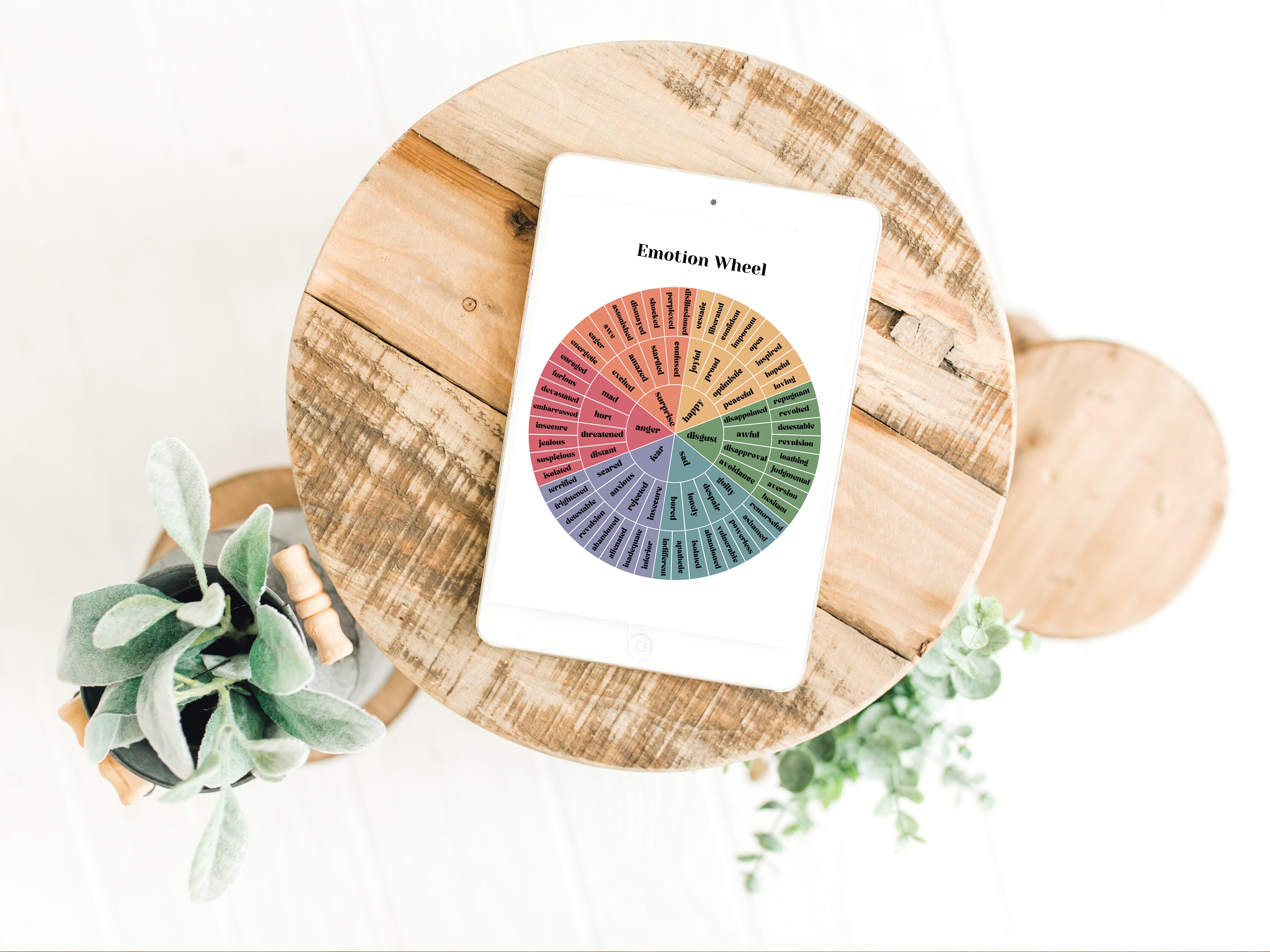 Emotion Wheel, Feelings Chart, Mood Color Wheel, Therapy Tool ...