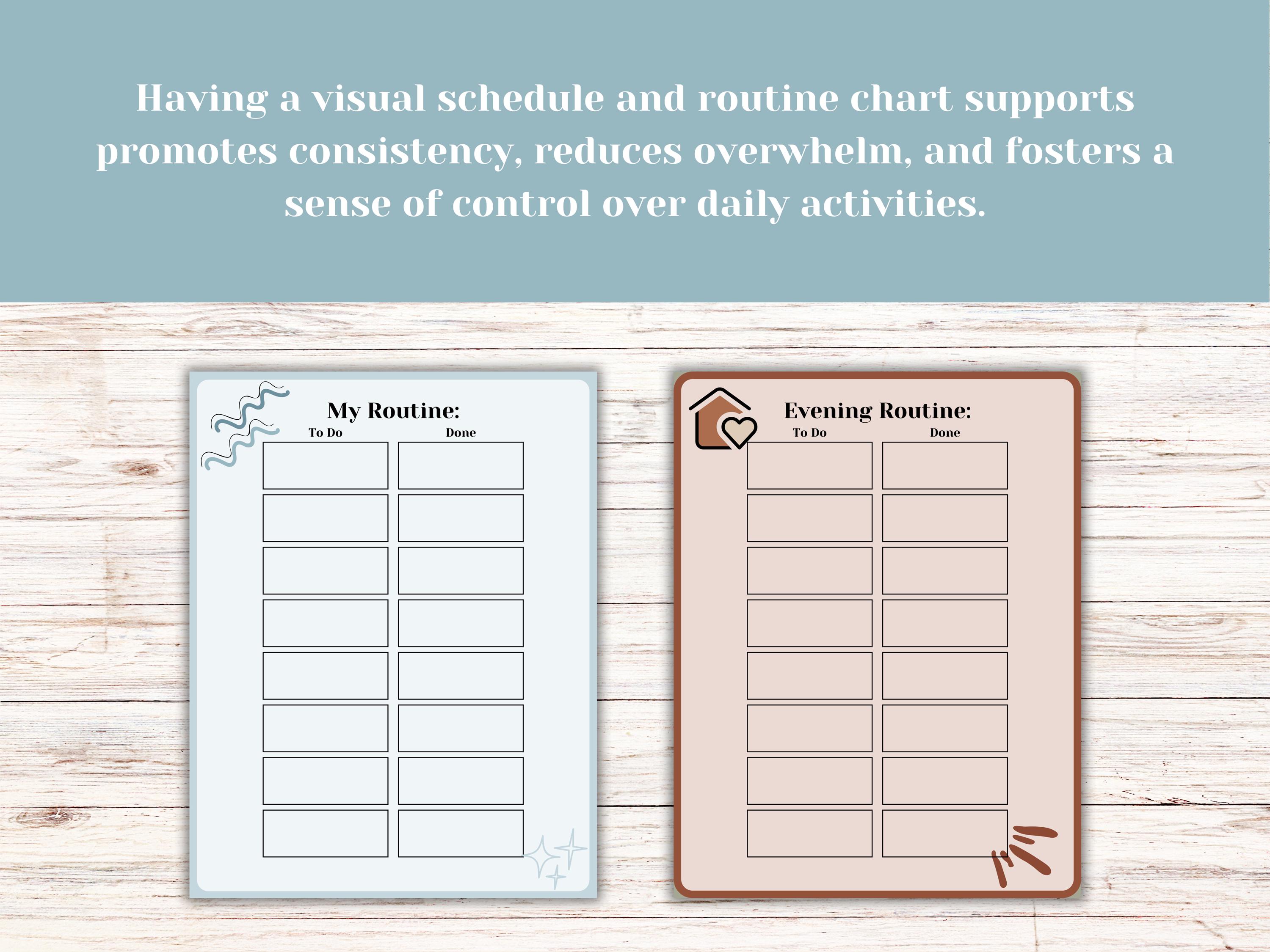 Visual Schedule, Kids Chore Chart, Daily Routine Cards, Visual Routine ...