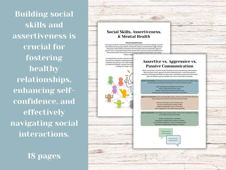 Assertive Communication Worksheets, Social Skills, Communication Styles ...