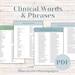 Clinical Words & Phrases, Therapy Interventions, Report Writing, Client ...