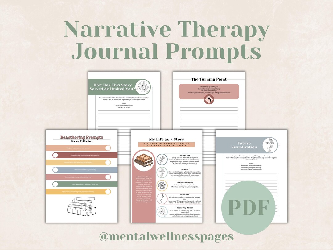 Narrative Therapy Journal Prompts, PTSD Trauma Healing, Growth Mindset ...
