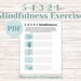 5-4-3-2-1 Mindfulness Exercise, Grounding Tool, Being Present, Focusing ...