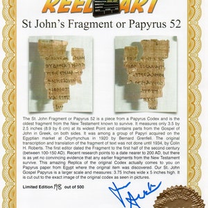 St John Fragment or Papyrus 52 the Oldest New Testament Piece Papyrus ...