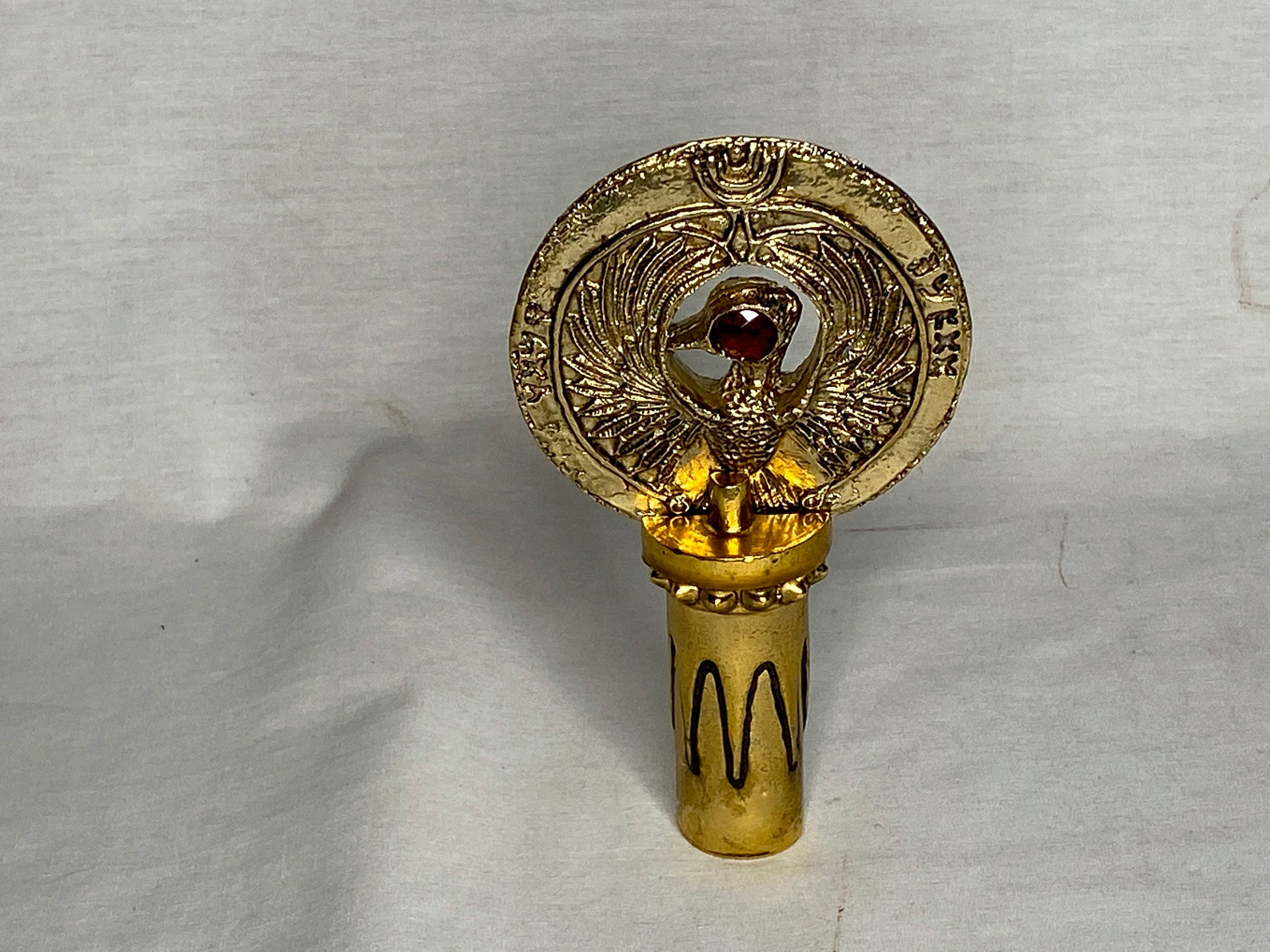 Indiana Jones, Staff of RA Headpiece, Antique Gold, Red Jewels, Staff ...