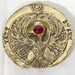 Indiana Jones, Staff of RA Headpiece, Antique Gold, Solid Metal, Red ...