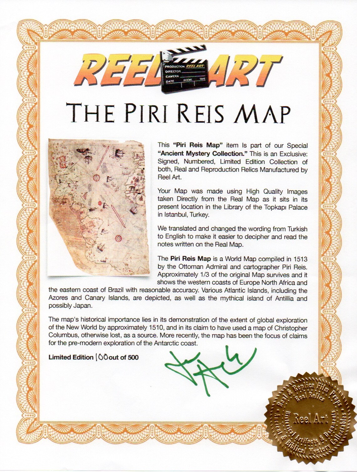 Piri Reis Map 1st Map to Show Americas and Antarctica 24 X | Etsy