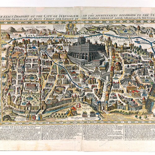 Biblical Maps of Jerusalem and Ancient Templar Map Shows Old - Etsy