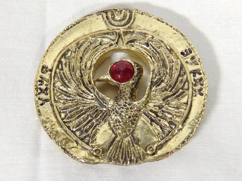 Indiana Jones, Staff of RA Headpiece, Antique Gold, Solid Metal, Red ...