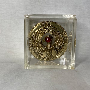 Indiana Jones, RA Headpiece, Antique Gold, Solid Metal, Red Jewels ...