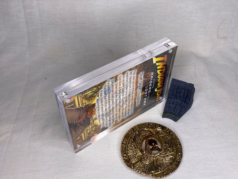 Indiana Jones, Staff of RA Headpiece, Antique Gold, Solid Metal, Red ...