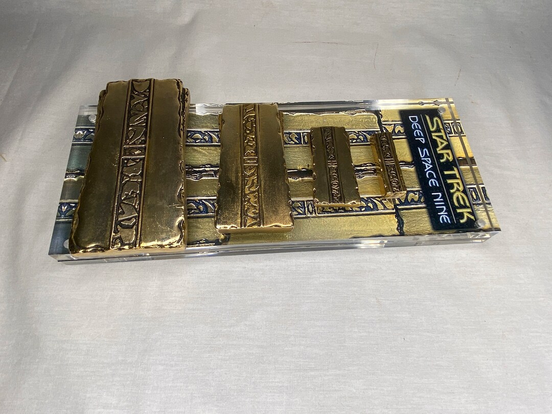 Star Trek, Deep Space Nine, Gold Pressed Latinum 4 Piece Set, Real Prop ...
