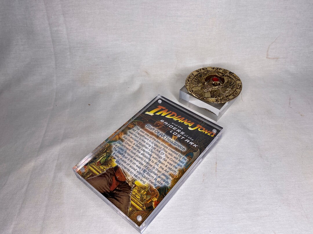 Indiana Jones, Staff of RA Headpiece, Antique Gold, Solid Metal, Amber ...