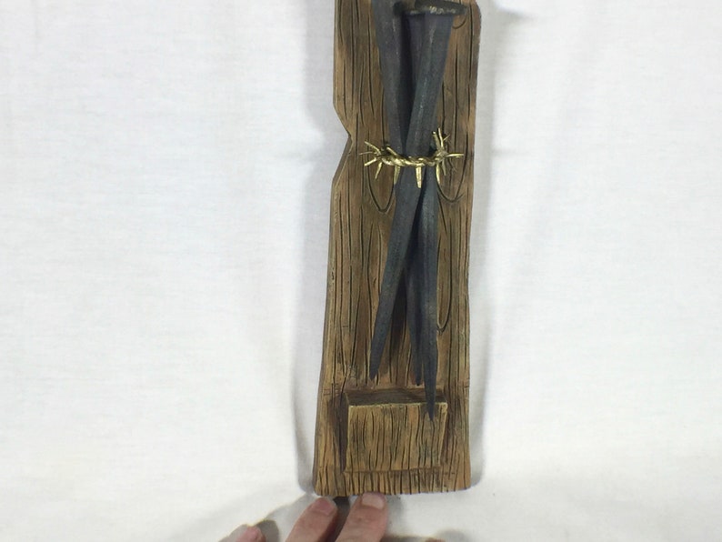 Crucifix With Roman Nails Crown of Thorns Titulus Crucis and - Etsy