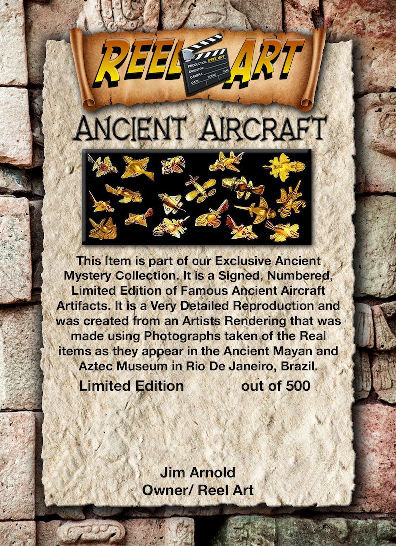 Ancient Aircraft Flying Machine Set Aztec Mayan Inca - Etsy