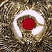 Indiana Jones, Staff of RA Headpiece, Antique Gold, Solid Metal, Red ...