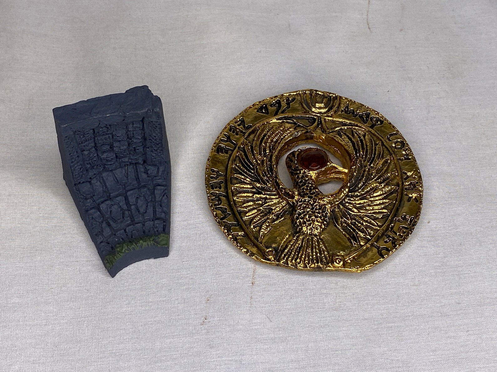 Indiana Jones, Staff of RA Headpiece, Antique Gold, Solid Metal, Amber ...