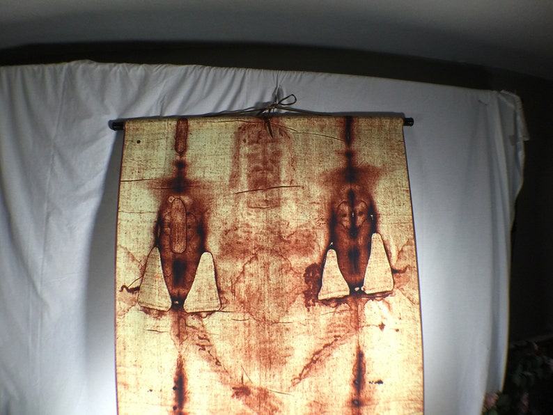 Shroud of Turin Full Size Body Sepia on Linen Cloth 6 X 3 Feet With ...