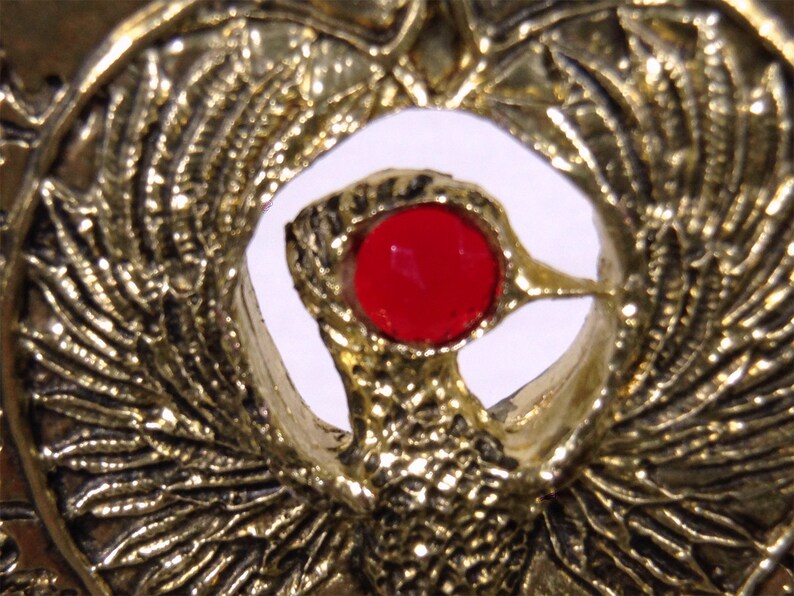 Indiana Jones, Staff of RA Headpiece, Antique Gold, Red Jewels, Staff ...