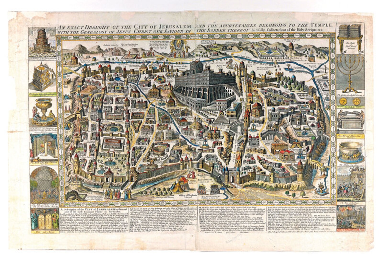 Ancient Templar and Biblical Maps of Jerusalem, Shows Ancient Sites ...