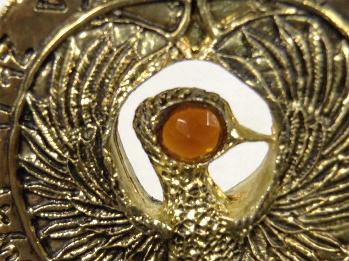 Indiana Jones, Staff of RA Headpiece, Antique Gold, Solid Metal, Amber ...