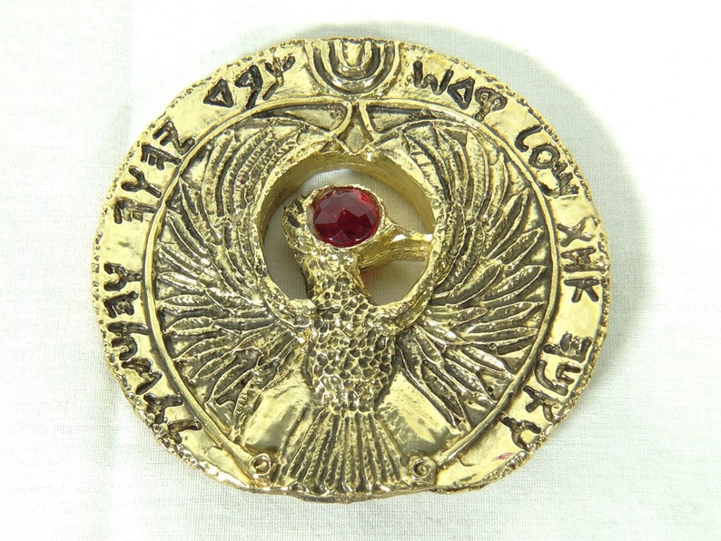 Indiana Jones, Staff of RA Headpiece, Antique Gold, Solid Metal, Red ...