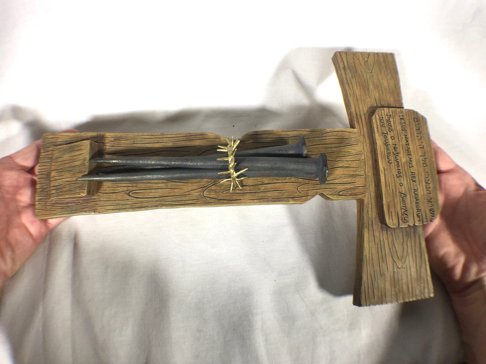 Crucifix With Roman Nails Crown of Thorns Titulus Crucis and - Etsy