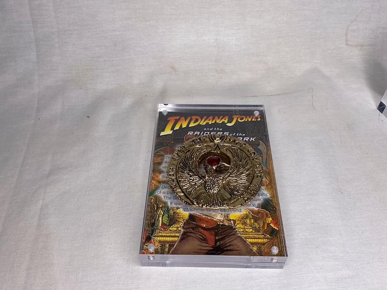 Indiana Jones, Staff of RA Headpiece, Antique Gold, Solid Metal, Red ...