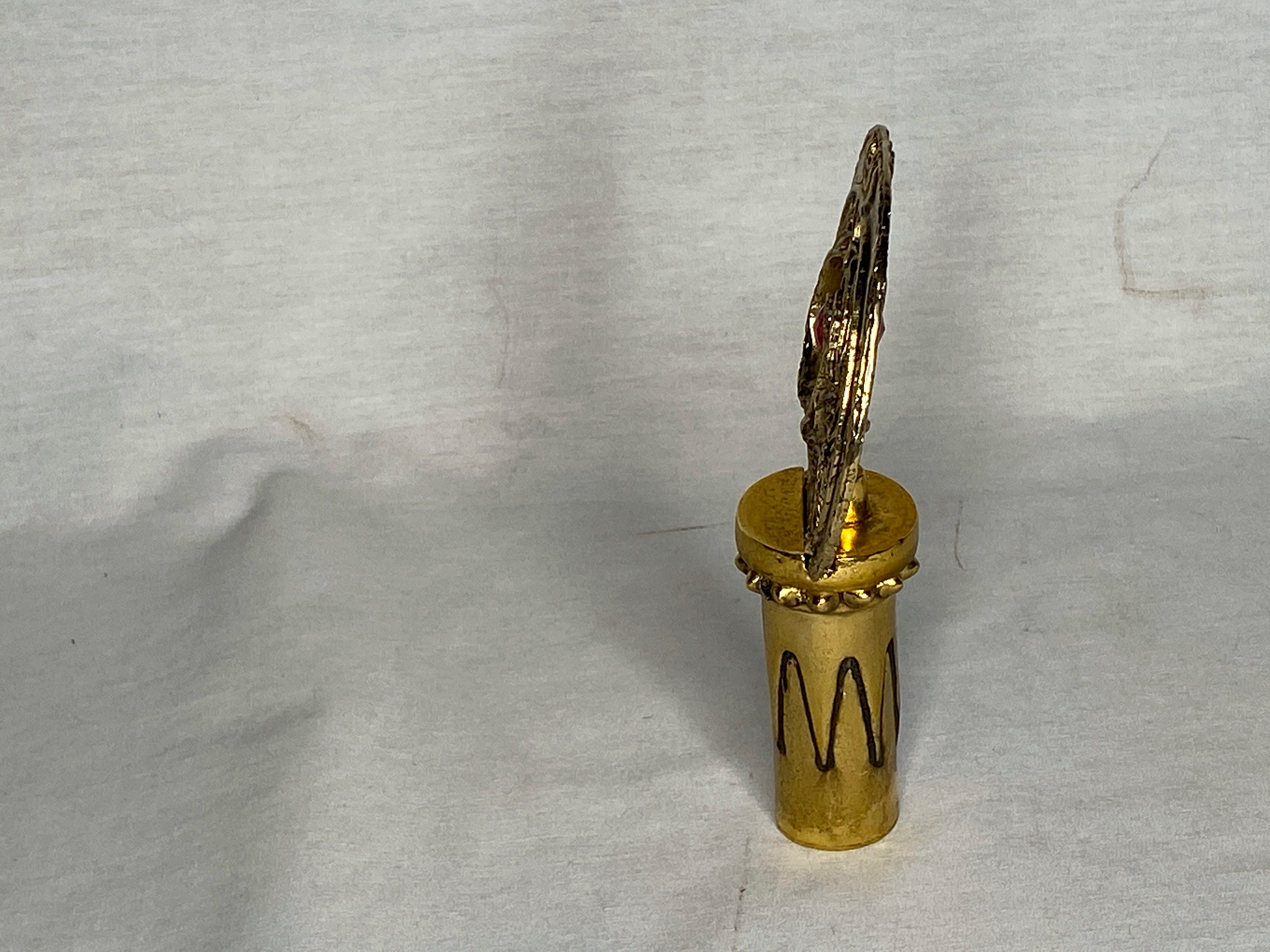 Staff of RA Headpiece Antique Gold Solid Metal Amber Jewel | Etsy