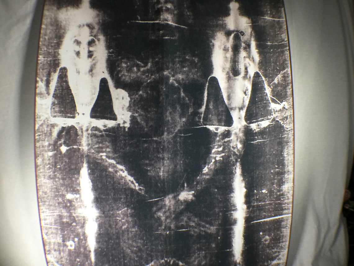 Shroud of Turin Full Size Body Negative on Linen Cloth 6 X 3 Feet With ...