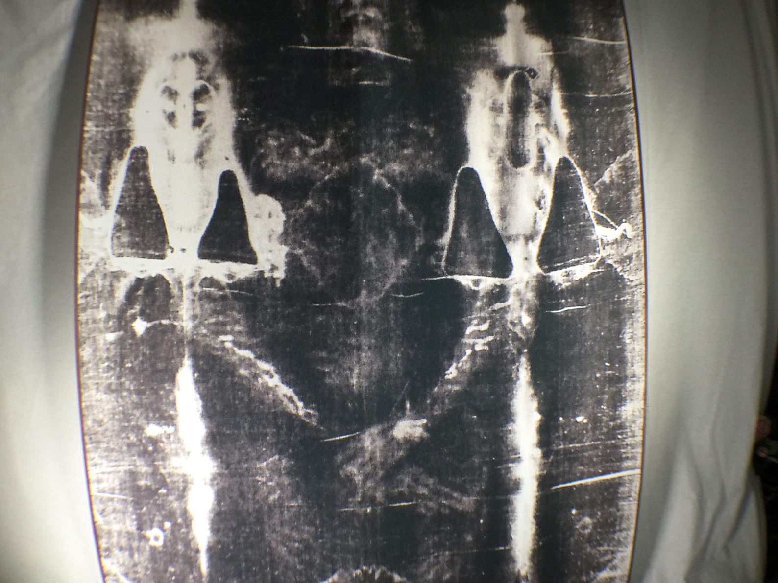 Shroud of Turin Full Size Body Negative on Linen Cloth 6 X 3 Feet With ...