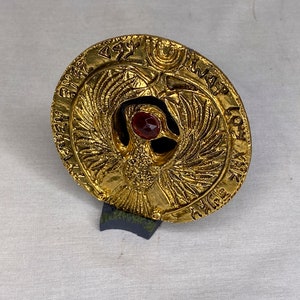 Indiana Jones, Staff of RA Headpiece, Antique Gold, Solid Metal, Red ...