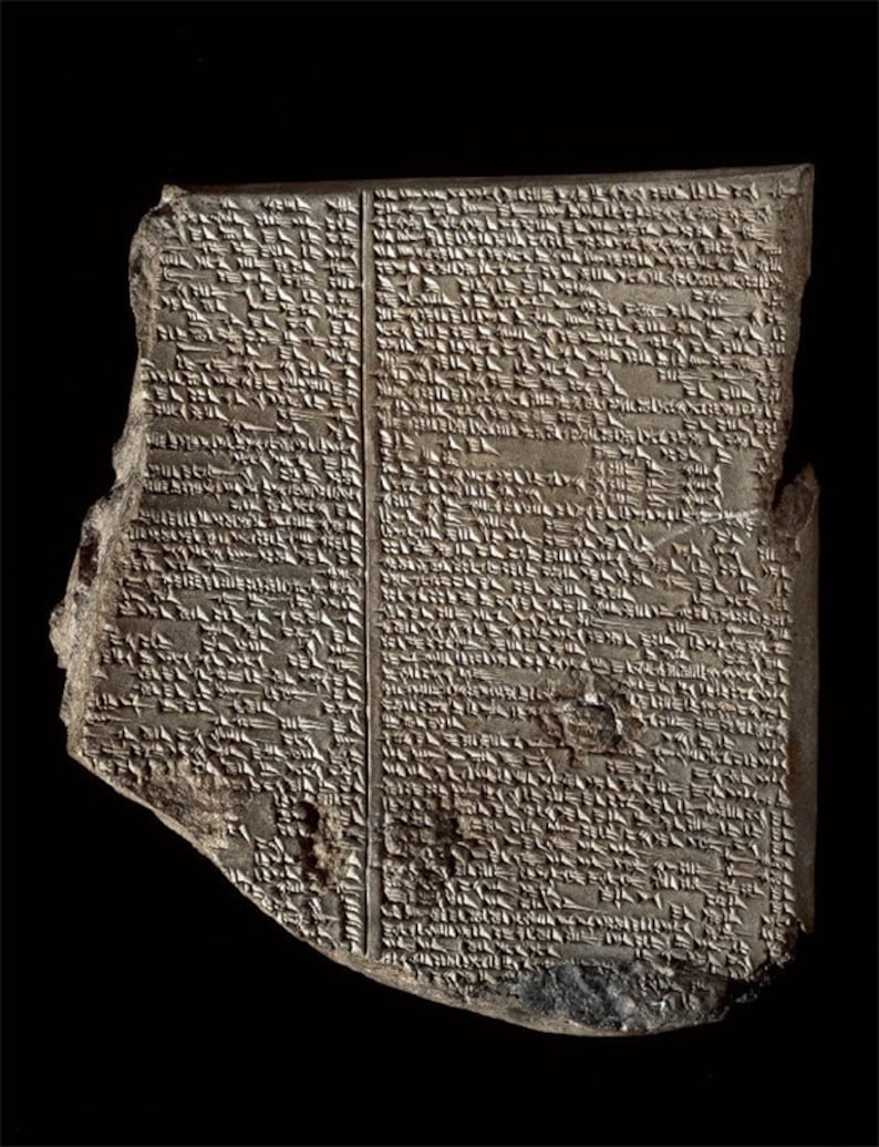 The Flood Tablet XI Epic of Gilgamesh Noah's Ark - Etsy