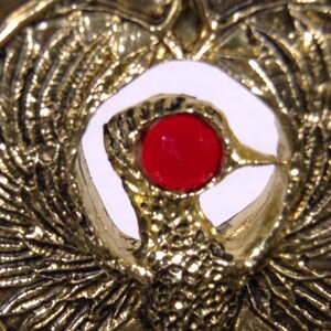 Indiana Jones RA Headpiece, Antique Gold, Solid Metal, Red Jewels ...