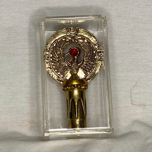 Indiana Jones, Staff of RA Headpiece, Antique Gold, Red Jewels, Staff ...