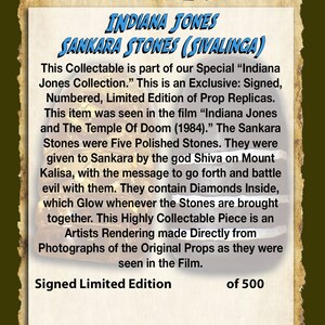 Indiana Jones, Sankara Stone, Clear Amber With Floating Gold Leaf, Real ...