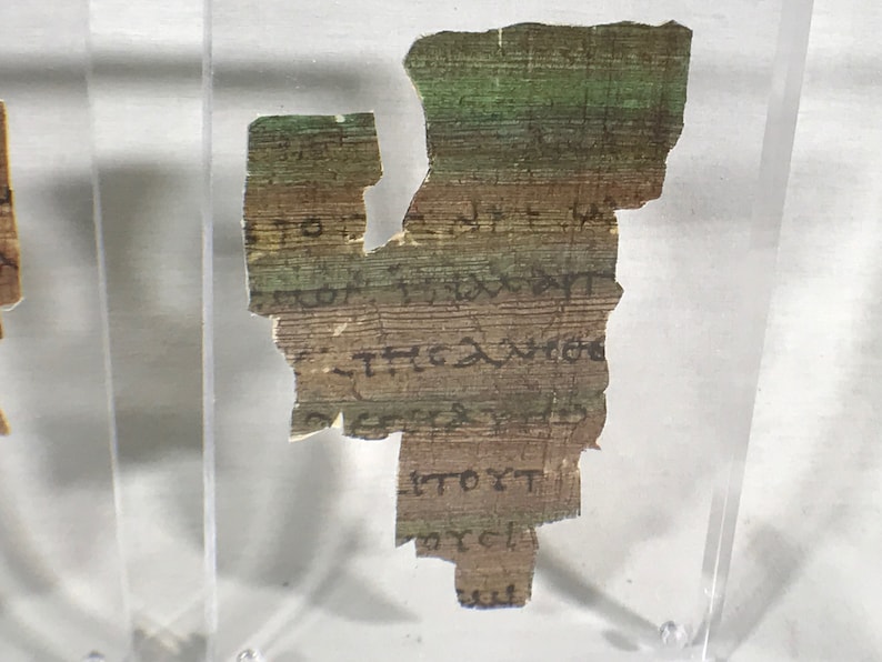 St John Fragment the Oldest New Testament Piece Papyrus Replica, With ...