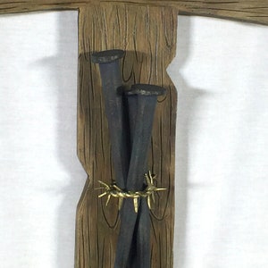 Crucifix With Roman Nails, Crown of Thorns, Titulus Crucis and Free ...