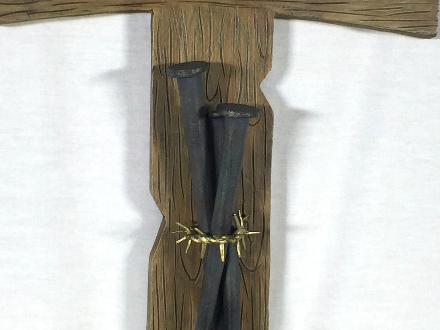 Crucifix With Roman Nails Crown of Thorns Titulus Crucis and - Etsy