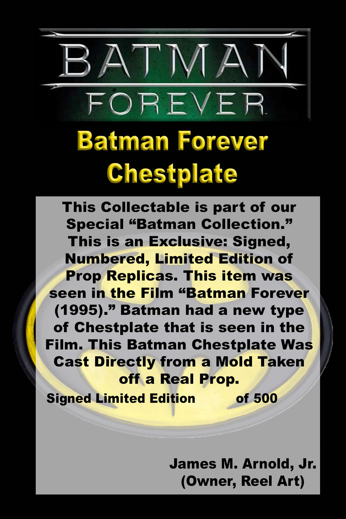 Batman Forever Chestplate Real Prop Replica Signed Numbered | Etsy