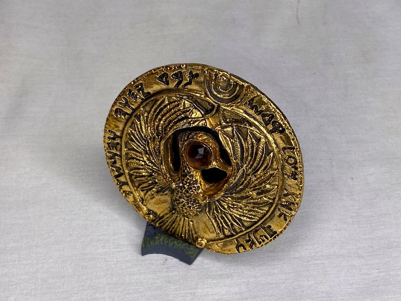 Indiana Jones, Staff of RA Headpiece, Antique Gold, Solid Metal, Amber ...