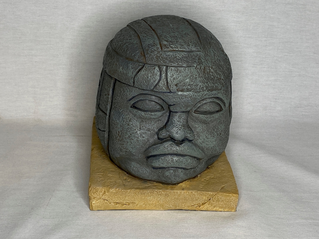 Ancient Olmec Head, Pre-columbian, Meso American, Resin, Very Detailed ...