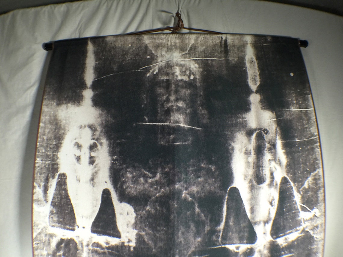 Shroud of Turin Full Size Body Negative on Linen Cloth 6 X 3 Feet With ...