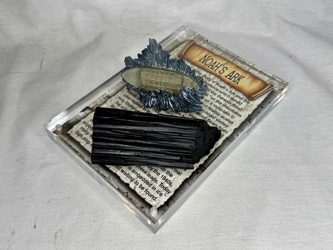 Noah's Ark, Gopher Wood Piece, Solid Resin, Contains Real Artifacts ...